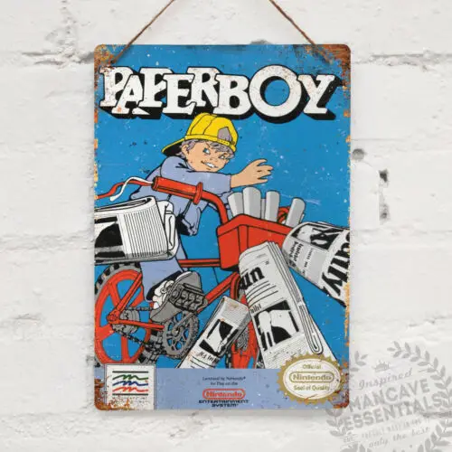 Paperboy cover Vintage Metal Wall Sign, decoração do quarto retro ...