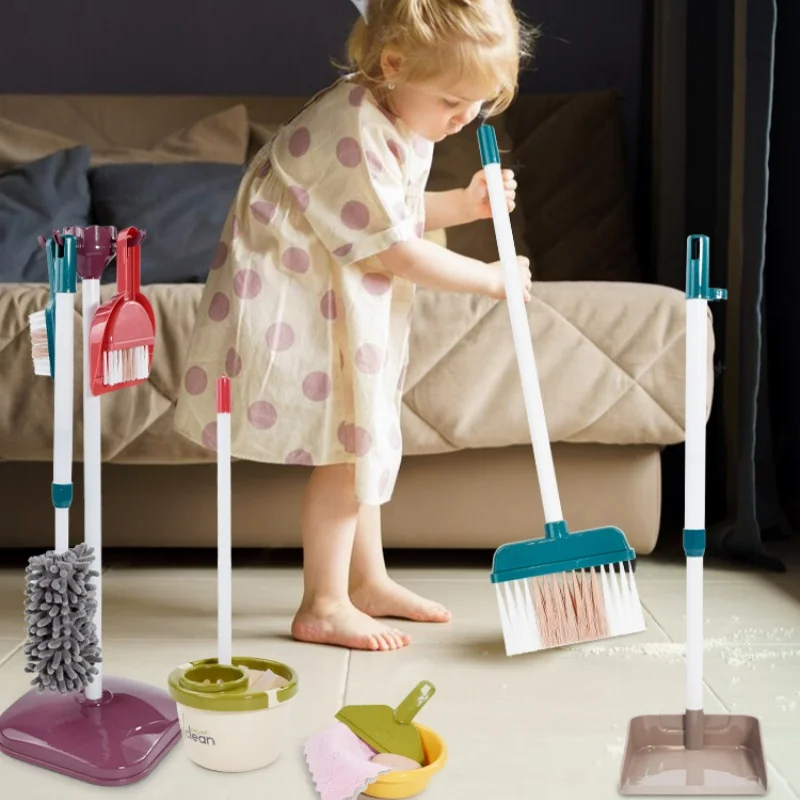Kids-Simulated-Life-Cleaning-Toys-Children-s-Pretend-Play-Cleaning-Set ...