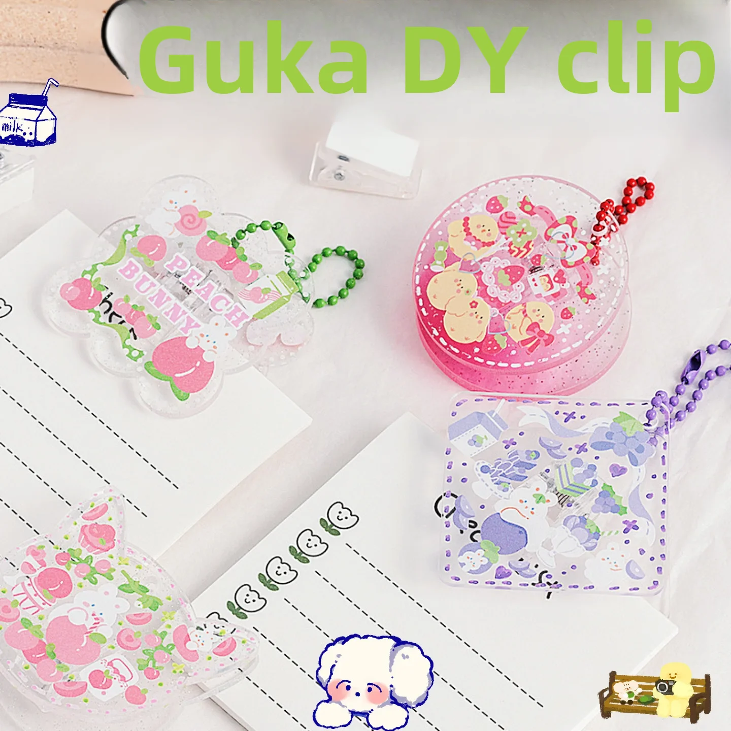 Transparent-Flashing-Powder-Student-Handbook-Binder-Double-sided ...