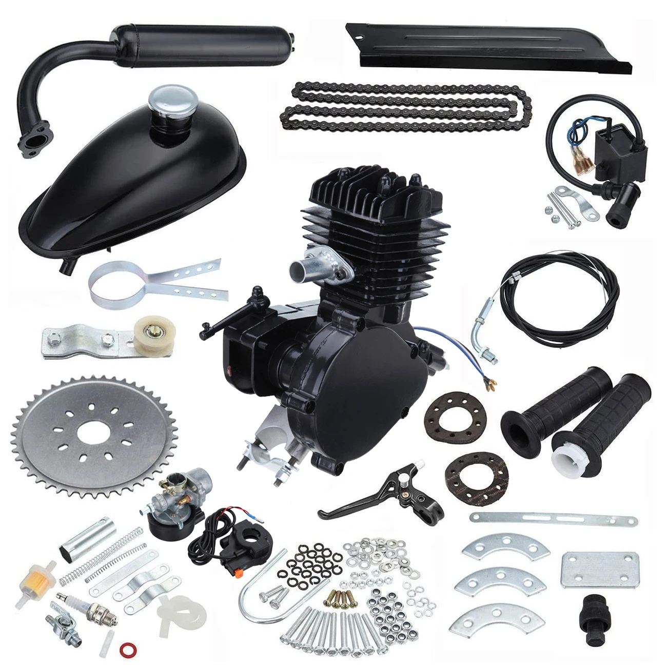 80cc-50-Bicycle-Petrol-Engine-Motorized-Gas-Drive-Upgrade-Pocket-Bike ...
