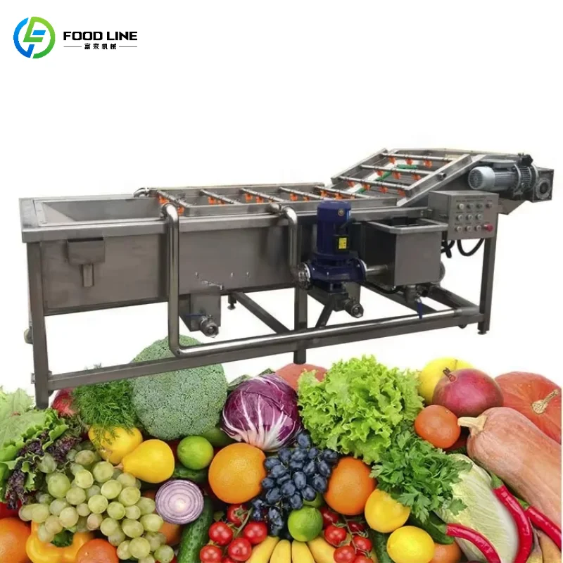 Customized Food Grade Fruit and Vegetable Washing Machine Bubble Washer ...