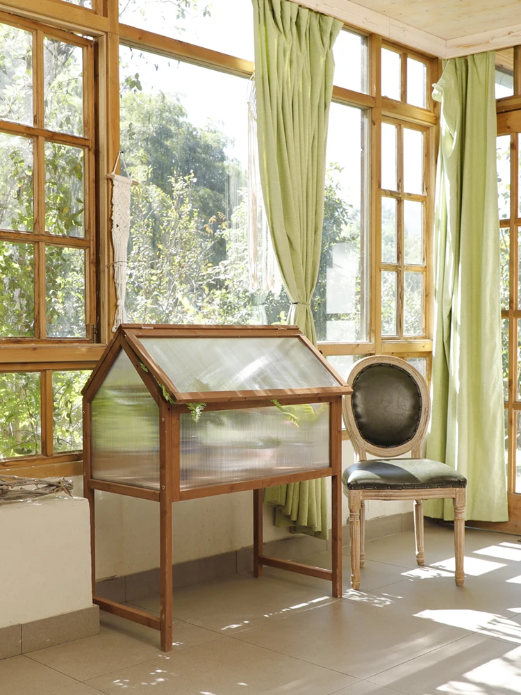 Balcony-flower-stand-Floor-shelf-Wooden-sun-room-Indoor-plant-shelf ...