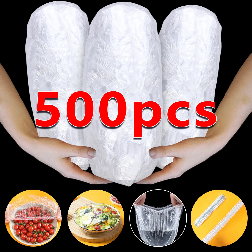 10-500pcs-Disposable-Food-Cover-Plastic-Wrap-Elastic-Food-Lids-For ...