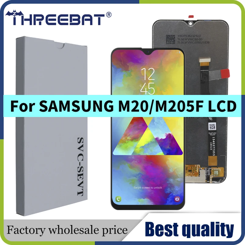 6.3'' New AMOLED For SAMSUNG M20 2019 SM-M205 M205F LCD Display Touch ...