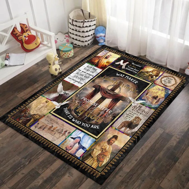 Jesus Christ Carpet Rug Church Mary Christian Religious Faith Carpet ...