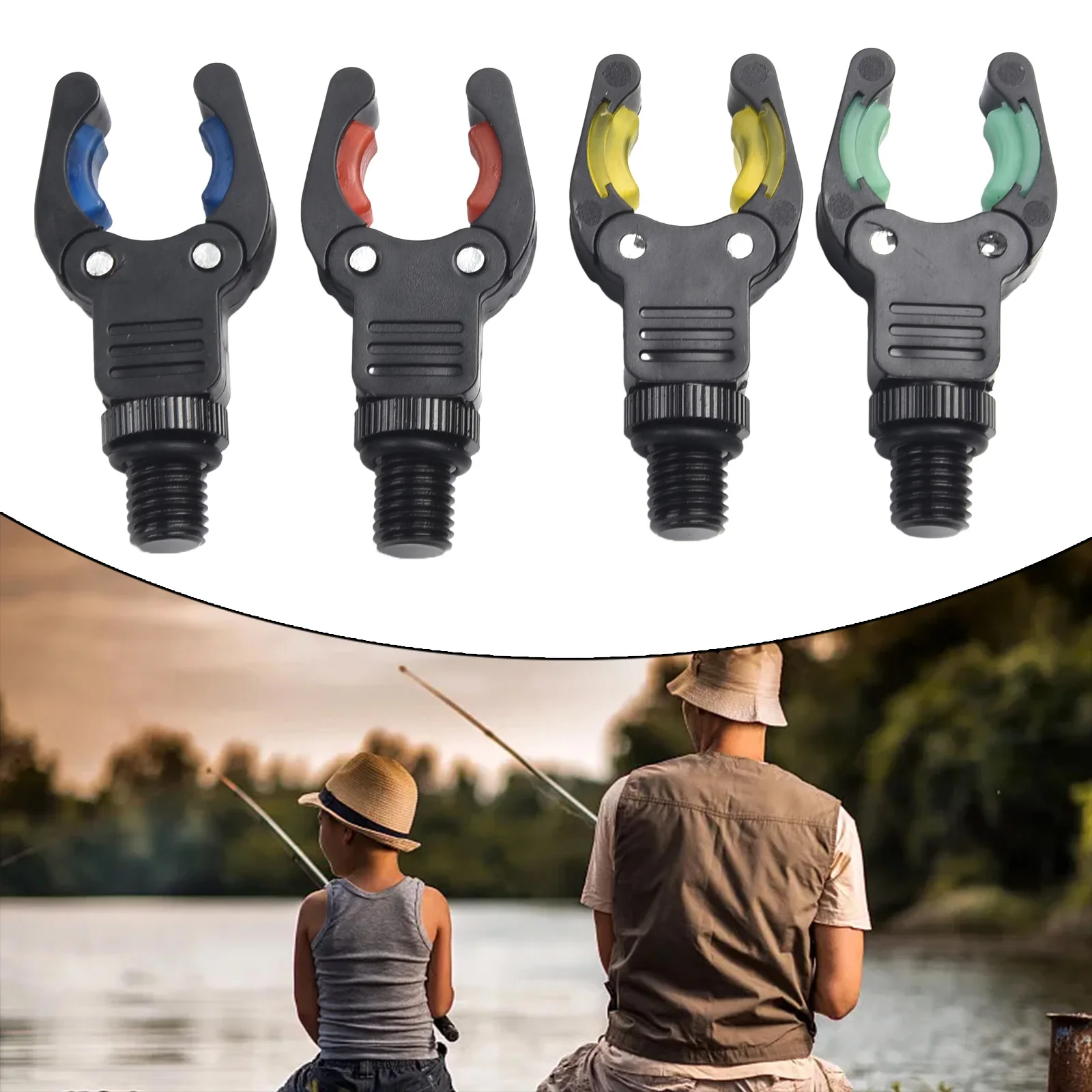 4pcs Carp Fishing Rod Rest Head Gripper With Silicone Gasket Luminous ...