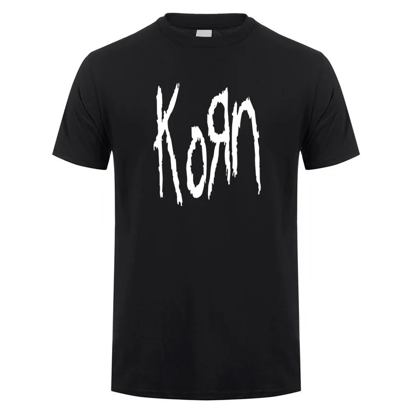 Korn T Shirt Summer Men Cool Cotton Short Sleeve Korn Metal Rock Band T ...