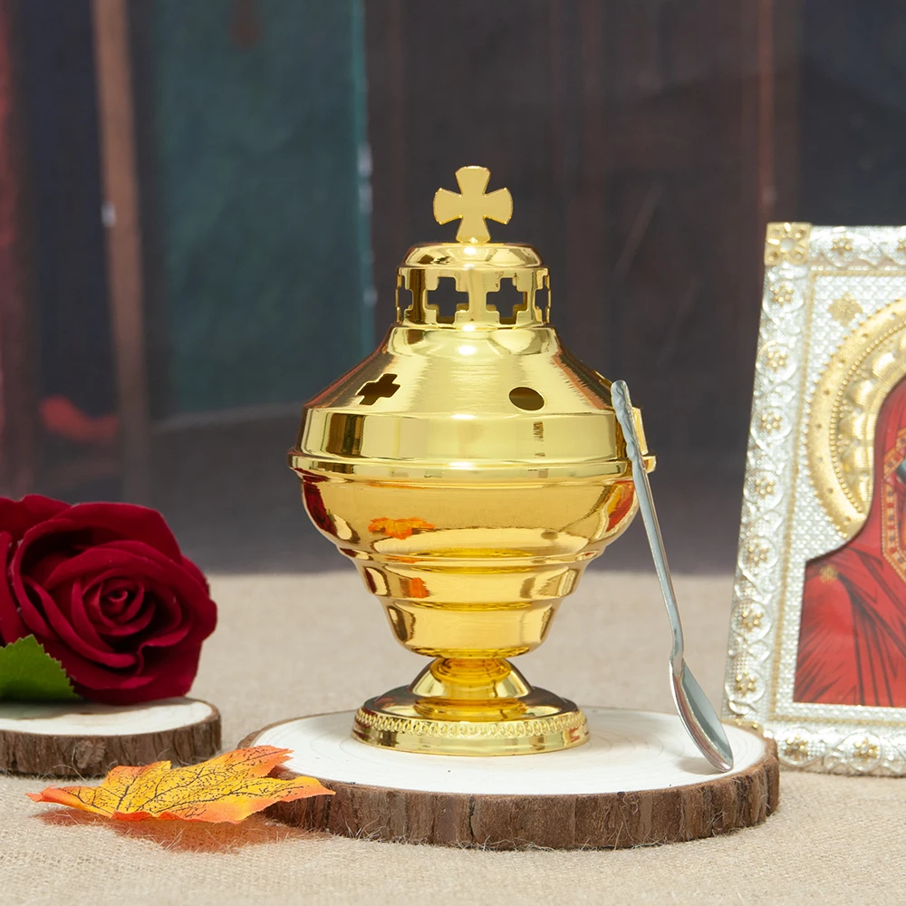 Authentic Greek Orthodox Church Incense Burner Classic Eastern Design ...