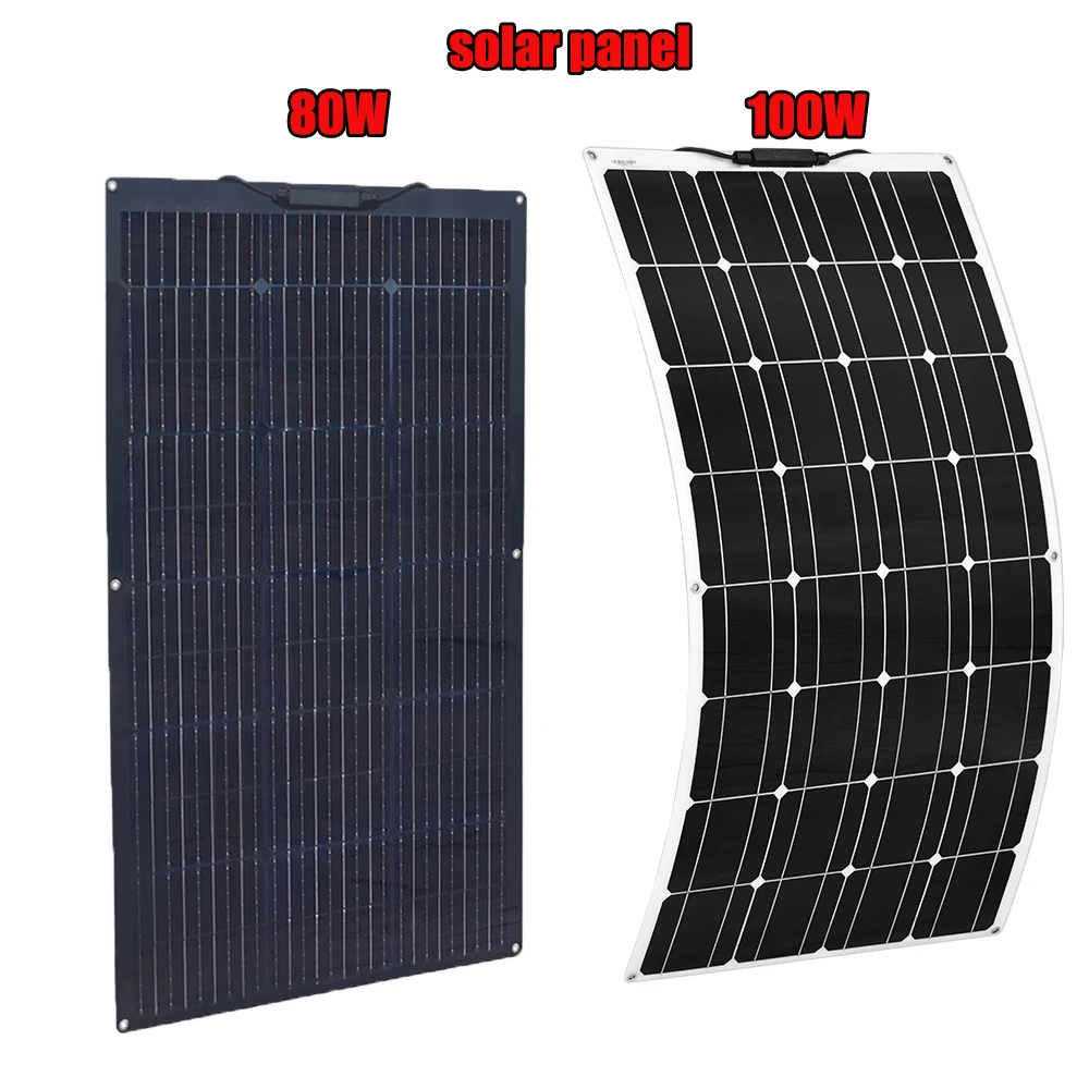 XINPUGUANG Solar Panel 80W 100W Flexible Panel Solar Monocrystalline ...