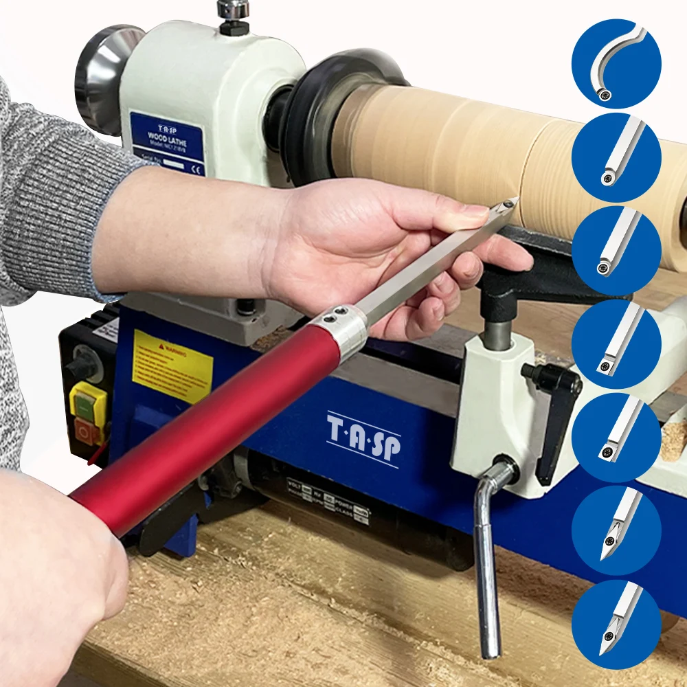 TASP-Woodturning-Tool-Carbide-Insert-Cutter-Swan-Neck-Wood-Turning ...