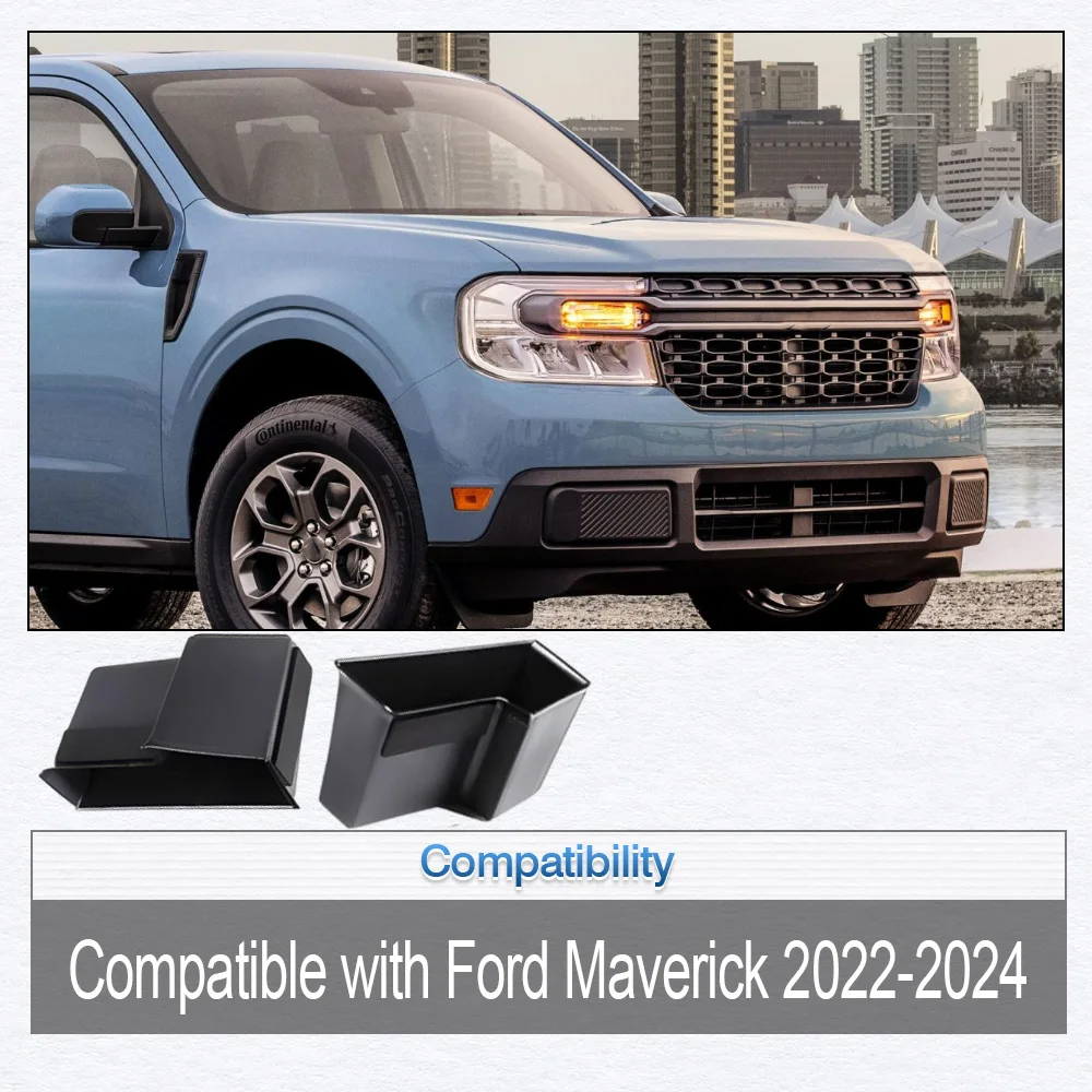 2pcs For Ford Maverick 2022 2023 2024 Car Front Rear Door Storage Box ...