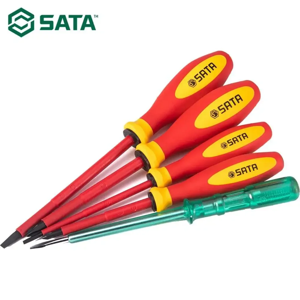SATA-5Pc-VDE-Insulated-Screwdriver-Set-insulated-slotted-Phillips ...