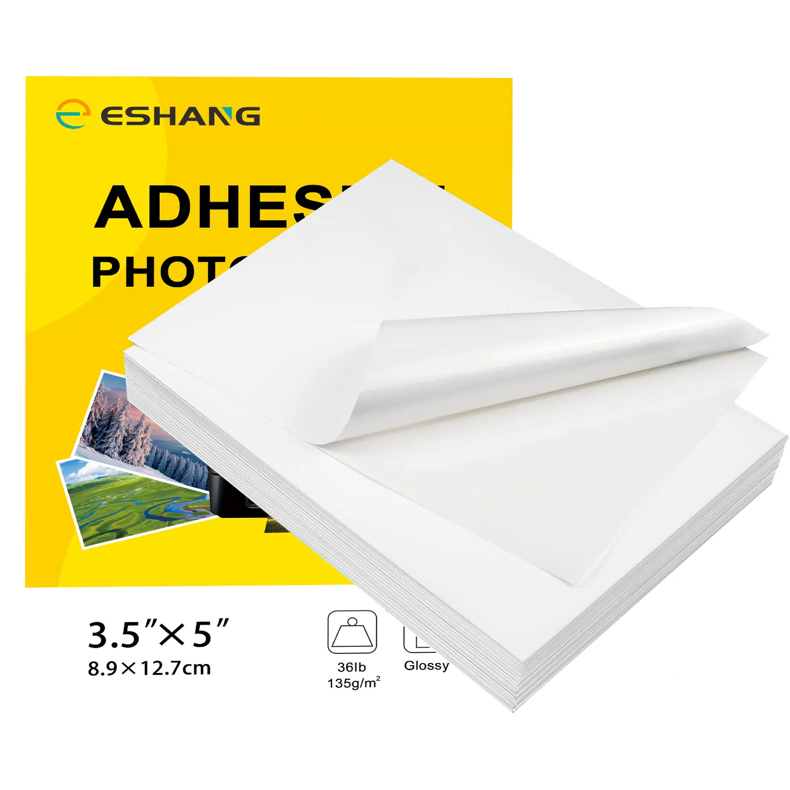 ESHANG100-Sheets-Glossy-Self-Adhesive-Photo-Sticker-Paper-for-Inkjet ...