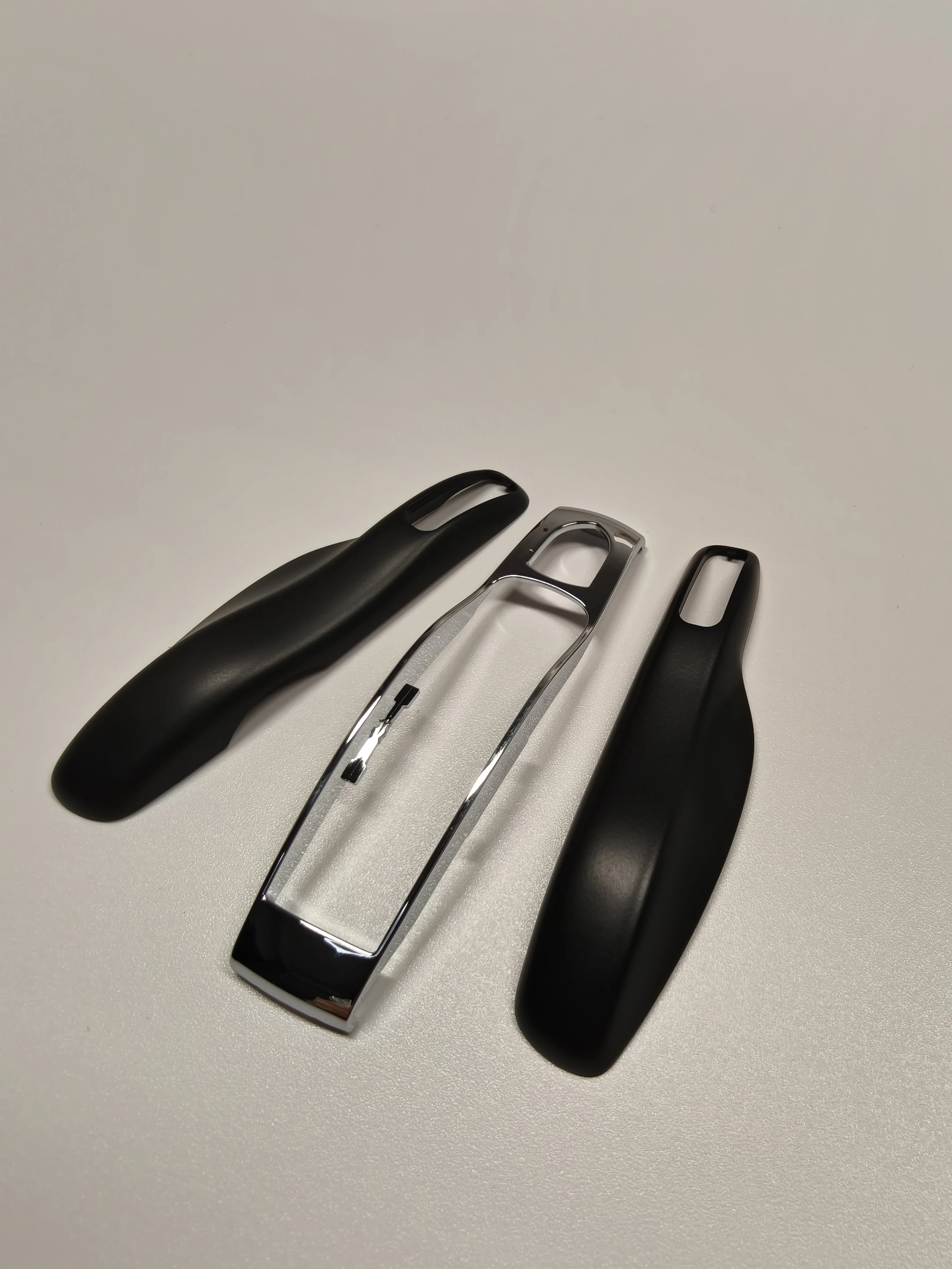 Matte black+silver 3PC Key Case Fob Key Cover Shell For Porsche ...