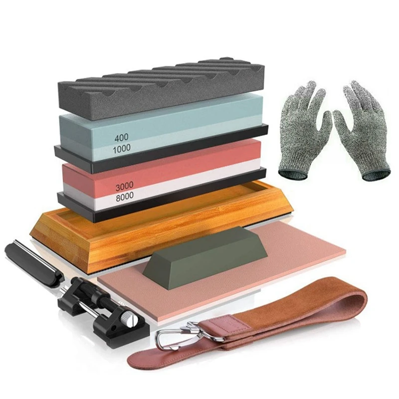 Whetstone Set 400 8000 Grit Whetstone Set With Flat Blade Sharpener ...