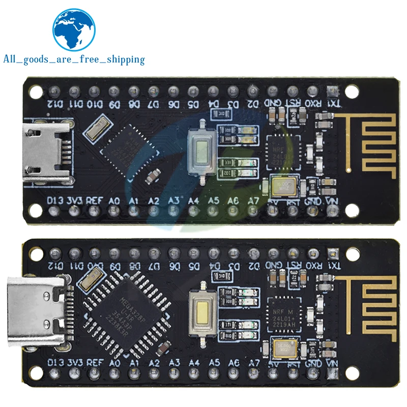 TZT-RF-Nano-for-Arduino-Nano-V3-0-Micro-USB-Nano-Board-ATmega328P-QFN32 ...