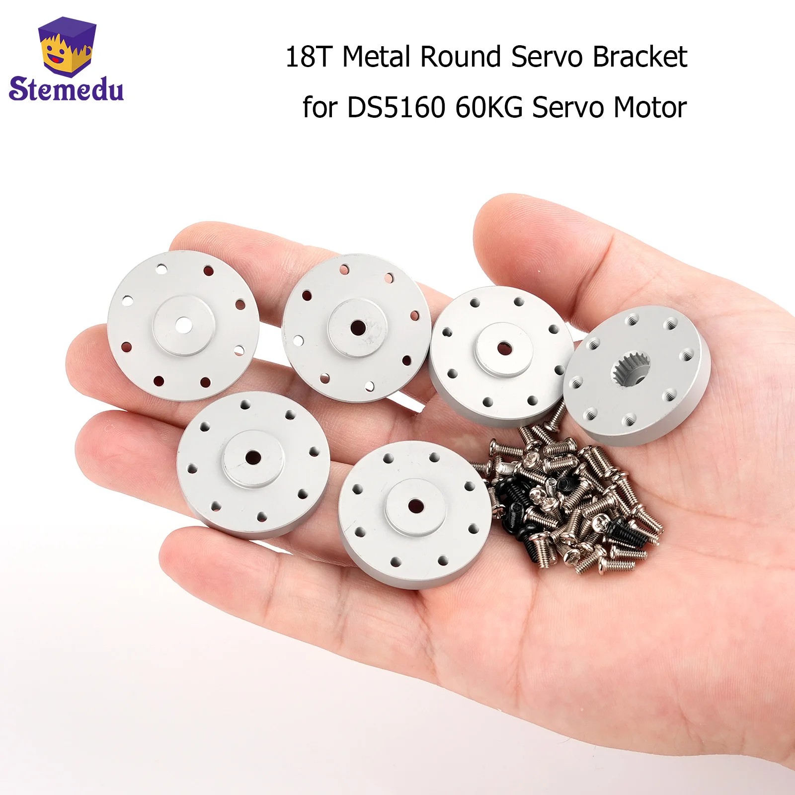 18T Metal Round Servo Bracket for DS5160 60KG Servo Motor with 4 Sets ...