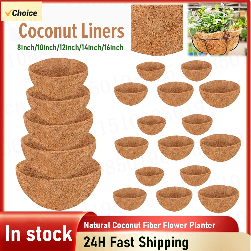 Natural-Coconut-Liners-Balcony-Garden-Decoration-Coconut-Planter ...