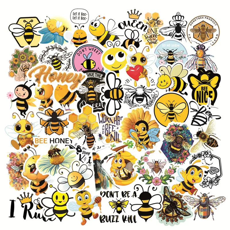 Waterproof Stickers Bees | Honey Bee Stickers | Bee Stickers Kids | Car ...