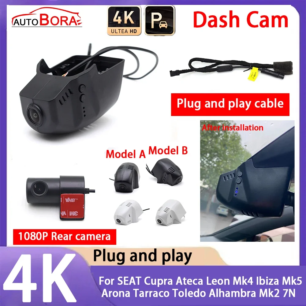 4K 2160P Plug and Play UHD Auto-Dashcam-Kamera für SEAT Cupra Ateca ...