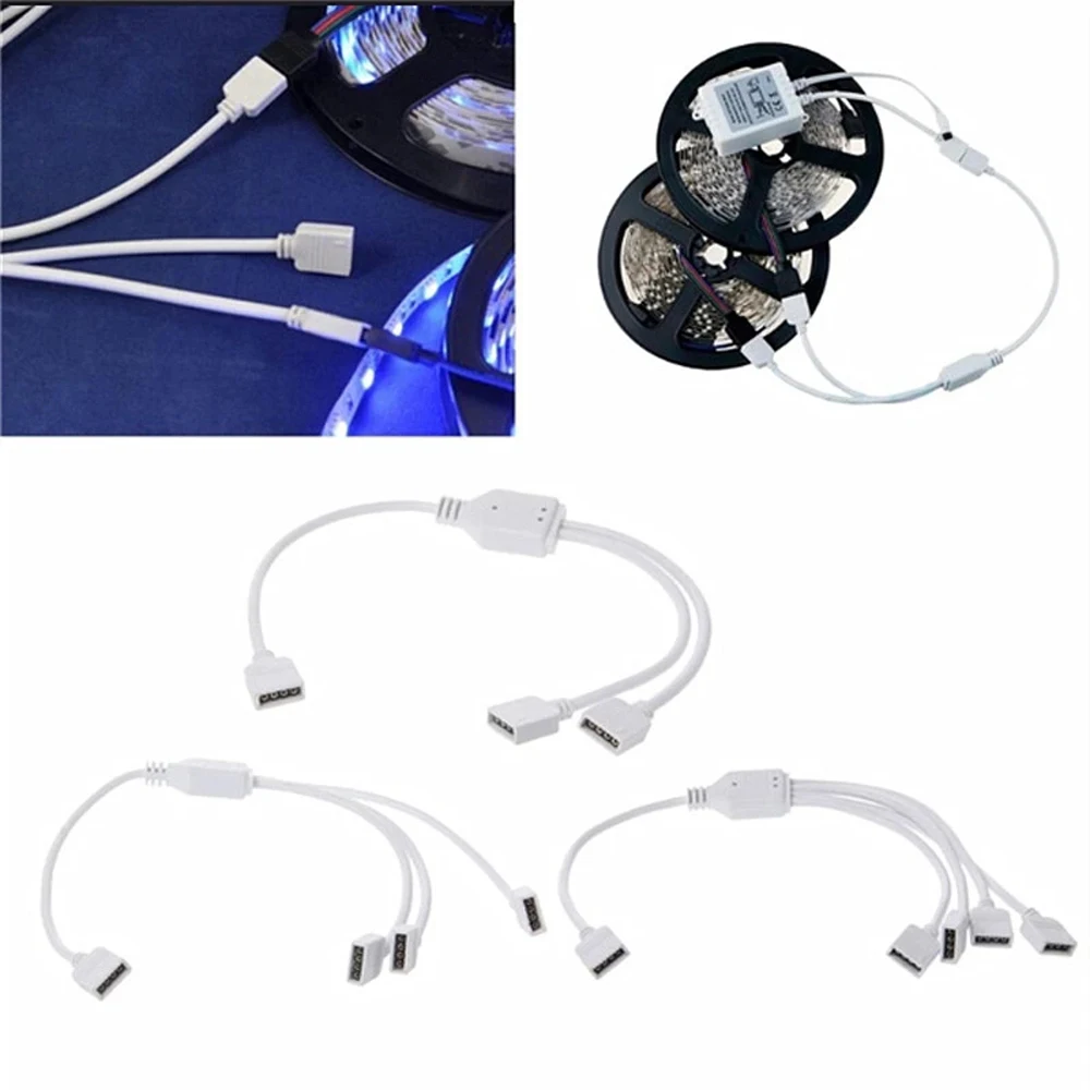4Pin-RGB-Splitter-Connector-Extension-Cable-Cord-Wire-RGB-LED-Strip ...