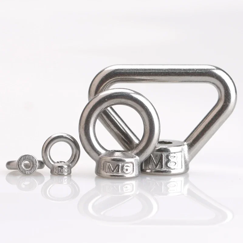 304-Stainless-Steel-Lifting-Eye-Nut-M3M4M5M6M8M10-M24-Triangular-Ring ...