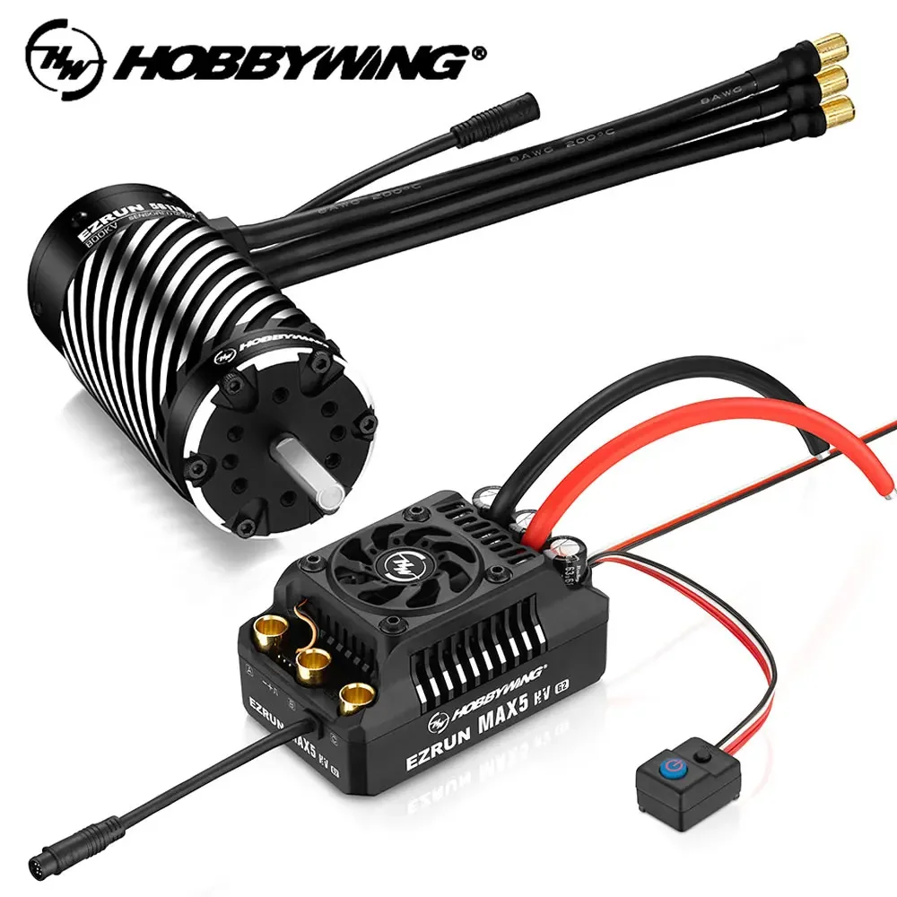 HOBBYWING-EZRUN-MAX5-HV-G2-250A-ESC-56118SD-Motors-Sensored-Brushless ...