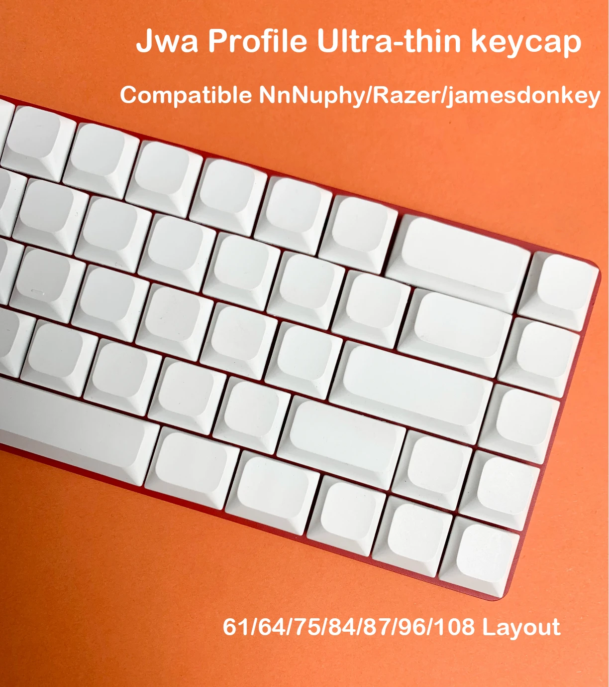 Ultra-slim-PBT-Material-Pure-White-without-font-printing-MX-Keycap ...