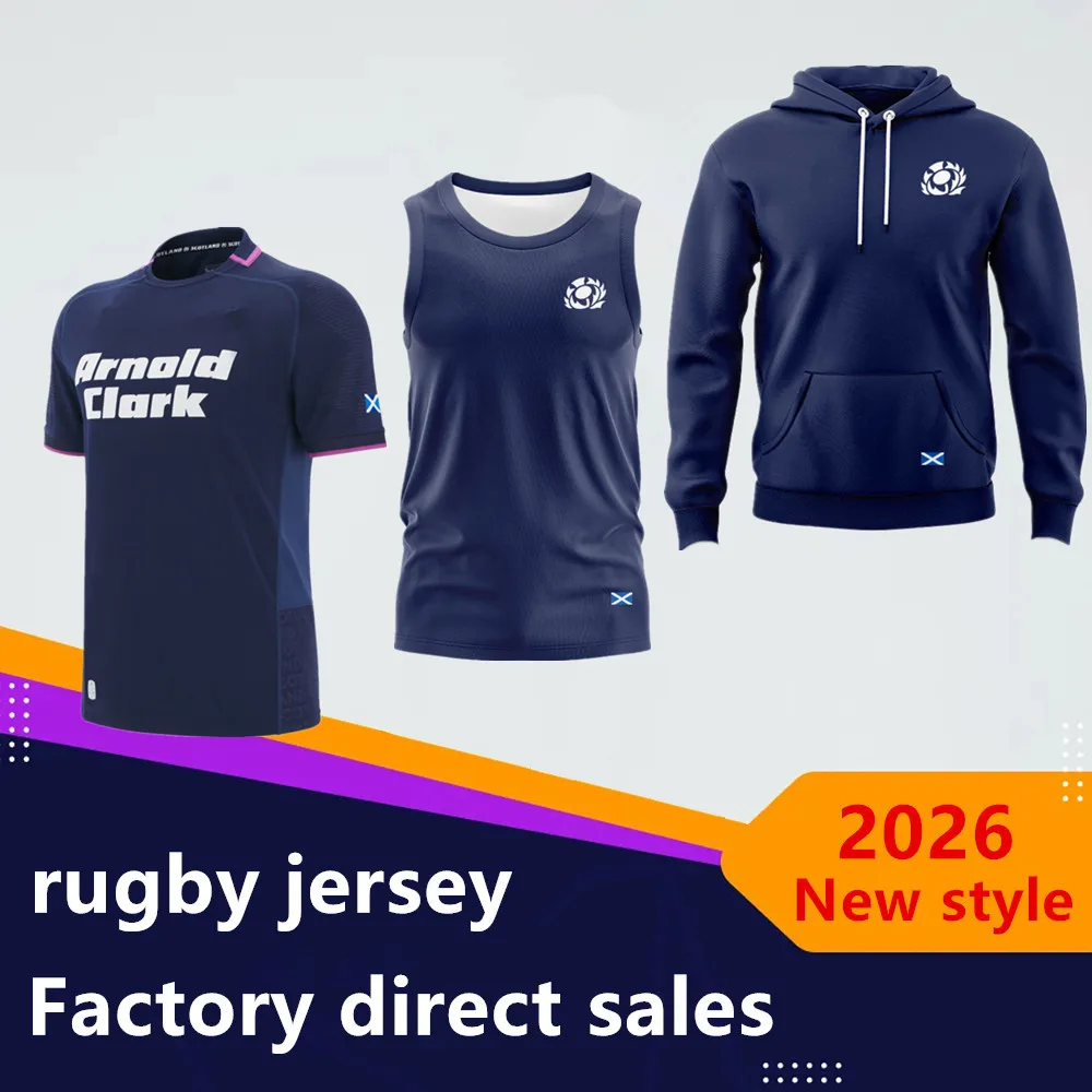 Nouveau 2026 Ecosse maillot de rugby polo gilet veste sweat à capuche t ...