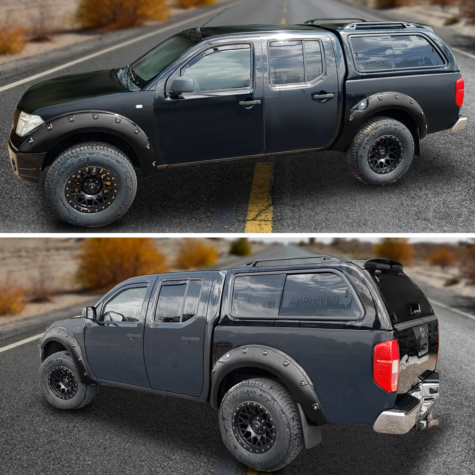 7'' Large Coverage Fender Flares Wheel Arch for Nissan Navara D40 2006 ...