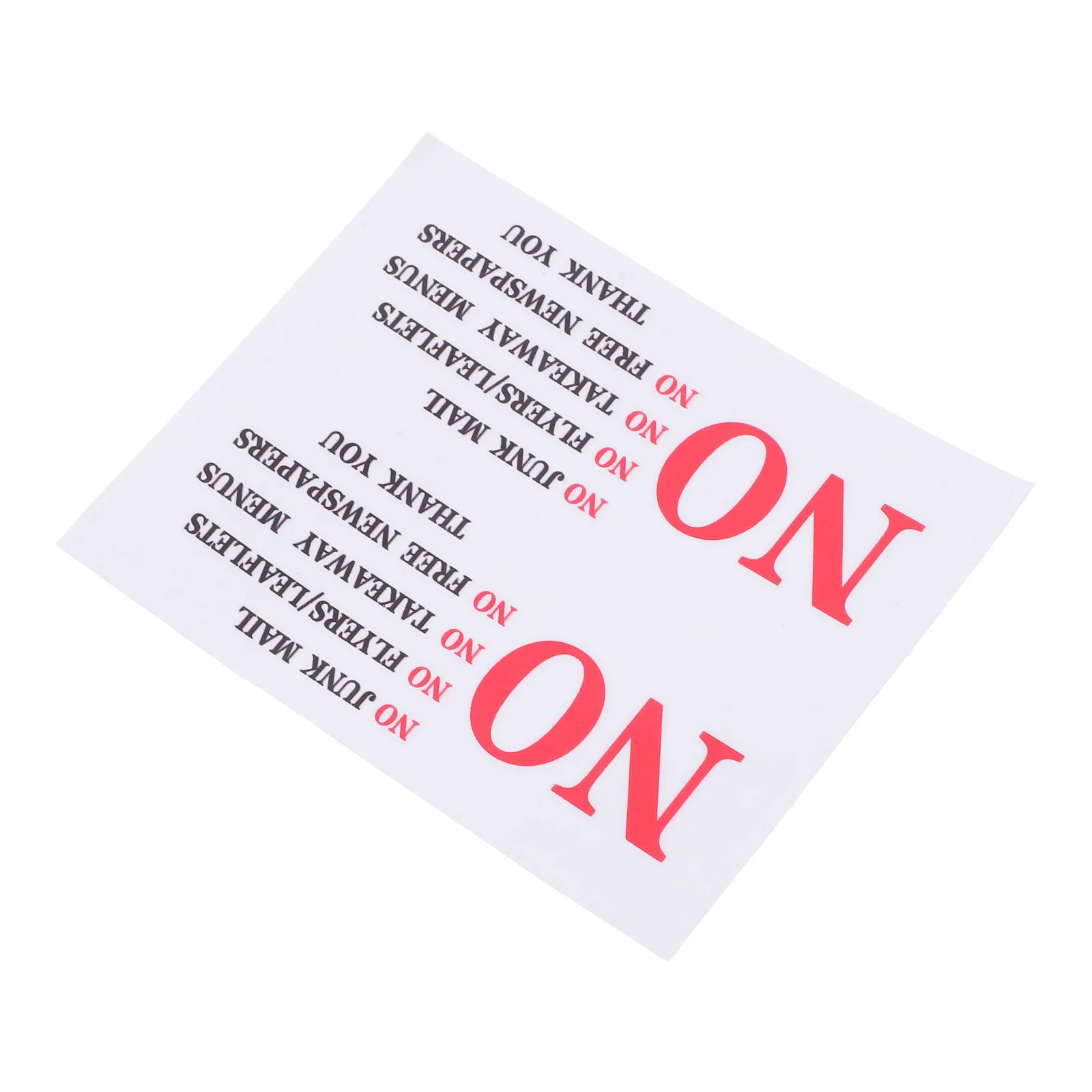 2pcs Mailbox Reminder Sticker No Junk Mail Warning Decal Waterproof ...