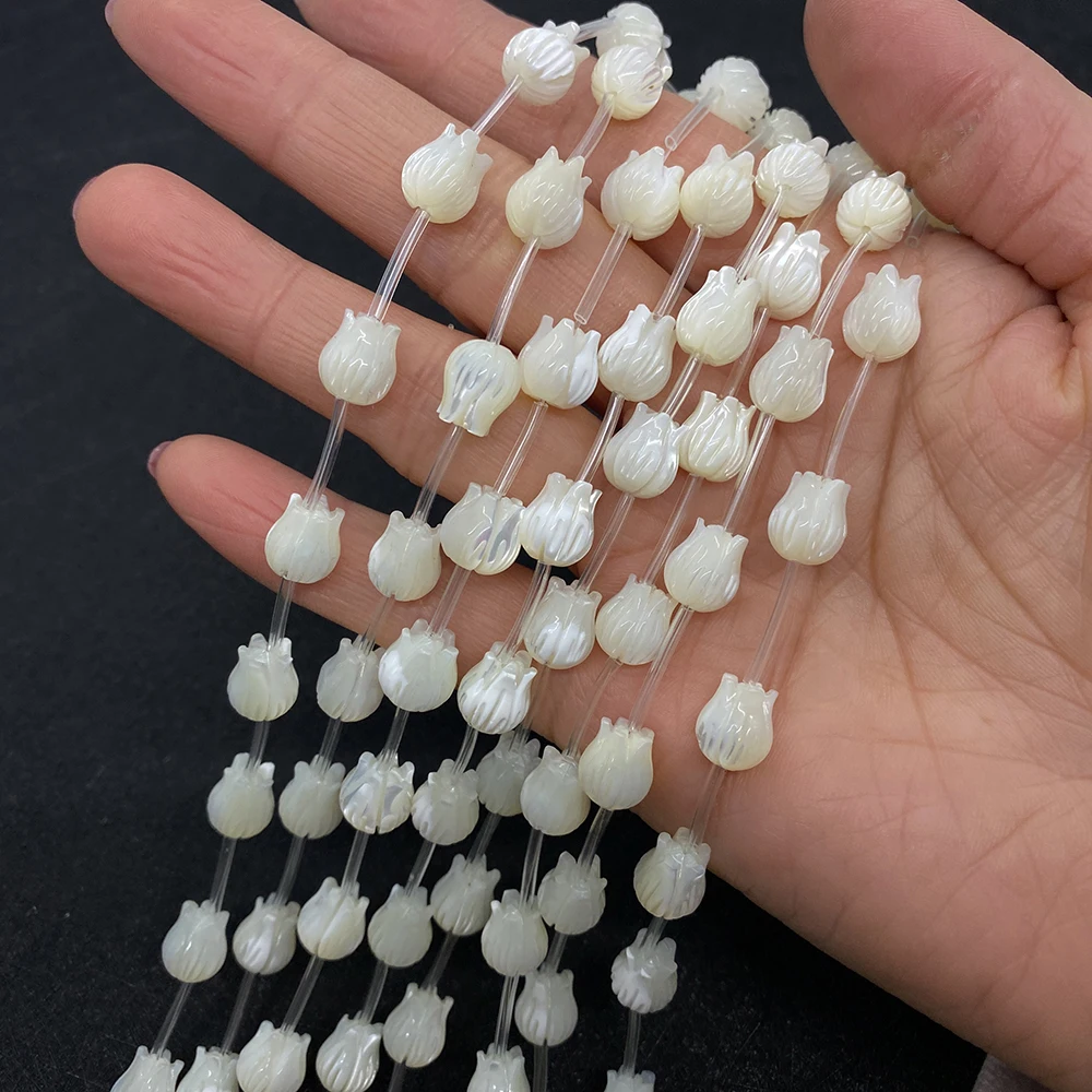 Natural-seawater-shell-beads-Magnolia-shells-Loose-8x9mm-DIY-making ...