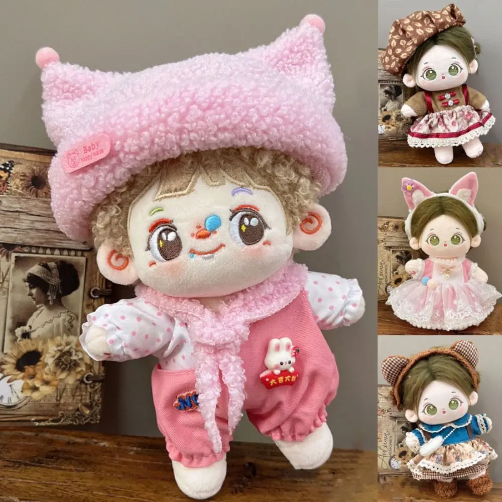 With-Cartoon-Headband-Doll-Lovely-Clothes-Cute-9-Styles-Plush-Dolls ...
