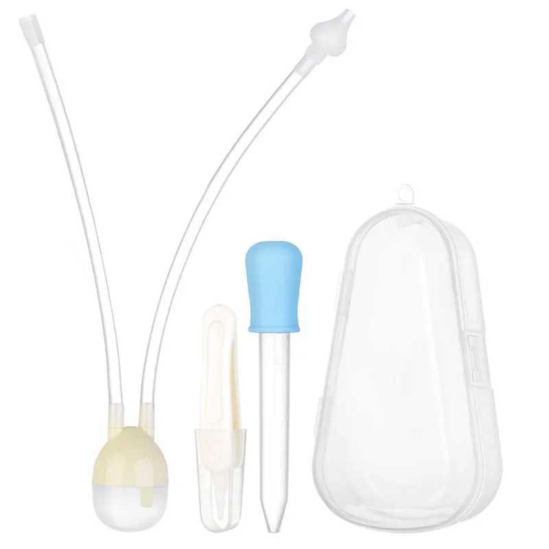 【HOT】 Baby Mouth Suction Nasal Aspirator Tweezer Set Nasal Mucus ...