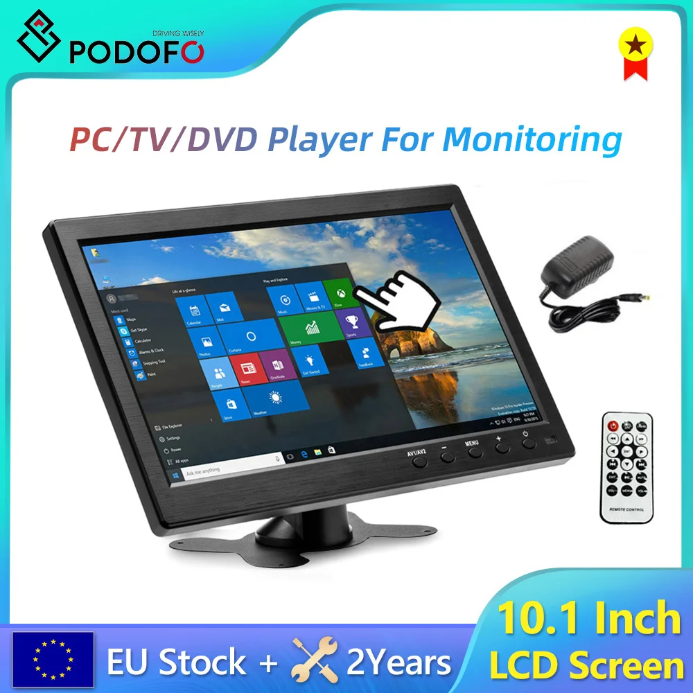 Podofo-Monitor-port-til-de-10-1-pulgadas-pantalla-LCD-HD-entrada-de-v ...