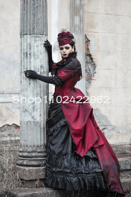 Red Steampunk Prom Dress