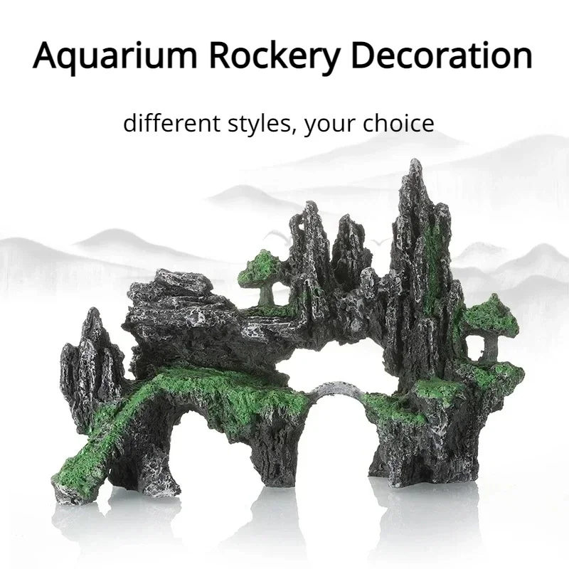 Aquarium-Landscape-Rockery-Decoration-Various-Fish-Tank-Decorations ...