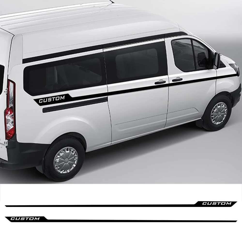 For-Ford-Transit-Tourneo-Custom-2PCS-Car-Body-Side-Stickers-Camper-Van ...