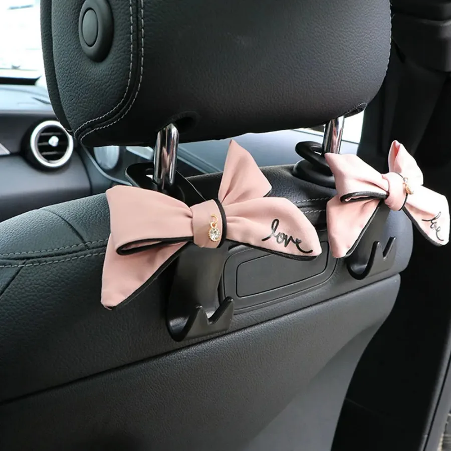 Car-Auto-Seat-Back-Hook-Multifunction-Storage-Bow-Hook-Pink-Black-Cute ...