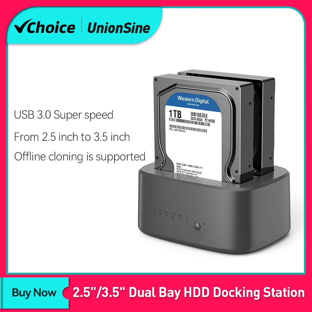 UnionSine-Dual-Bay-HDD-Docking-Station-with-Offline-Clone-SATA-to-USB-3 ...