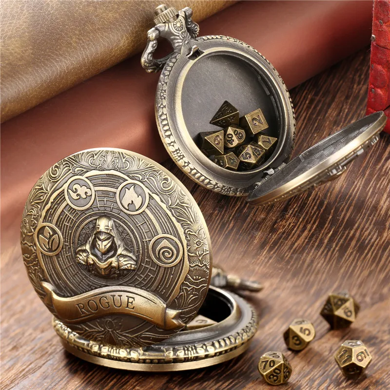 Steampunk-Pocket-watch-Dice-Dragon-Dice-Pendant-Mini-Metal-DND-Dice-6mm ...