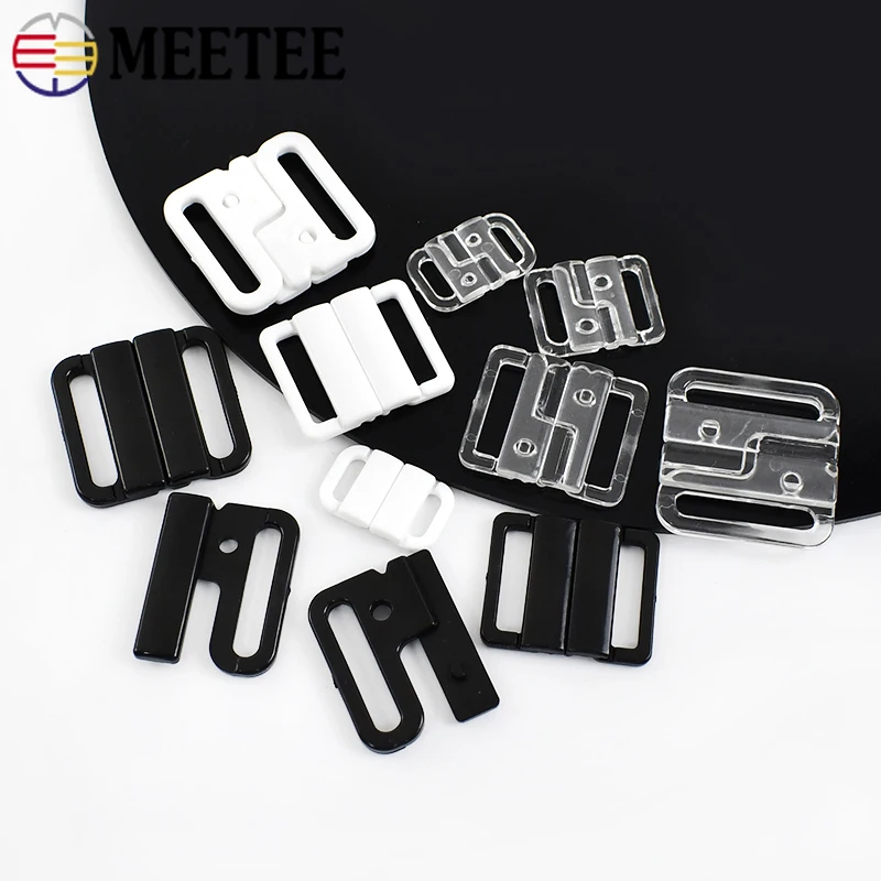 20/50/100Sets 10/15/20/25mm Plastic Bra Buckles Bikini Strap Clasps ...