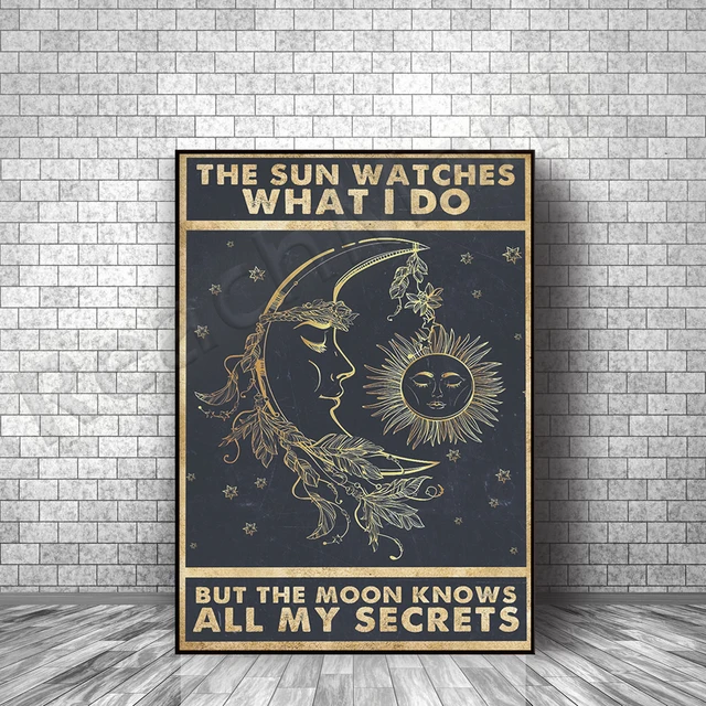 Hippie Art Sun And Moon