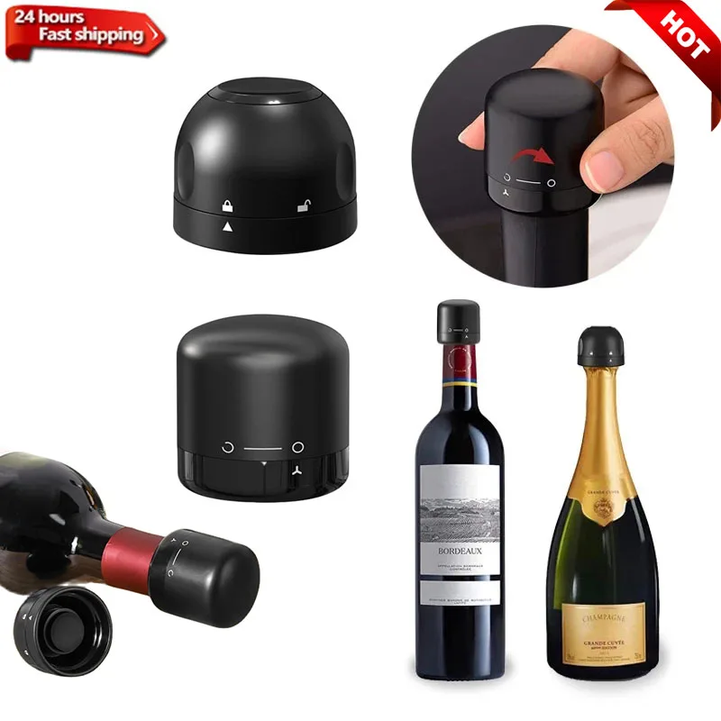 Vacuum Silicone Red Wine Bottle Cap Stopper Champagne Bottle Sealer Cap ...
