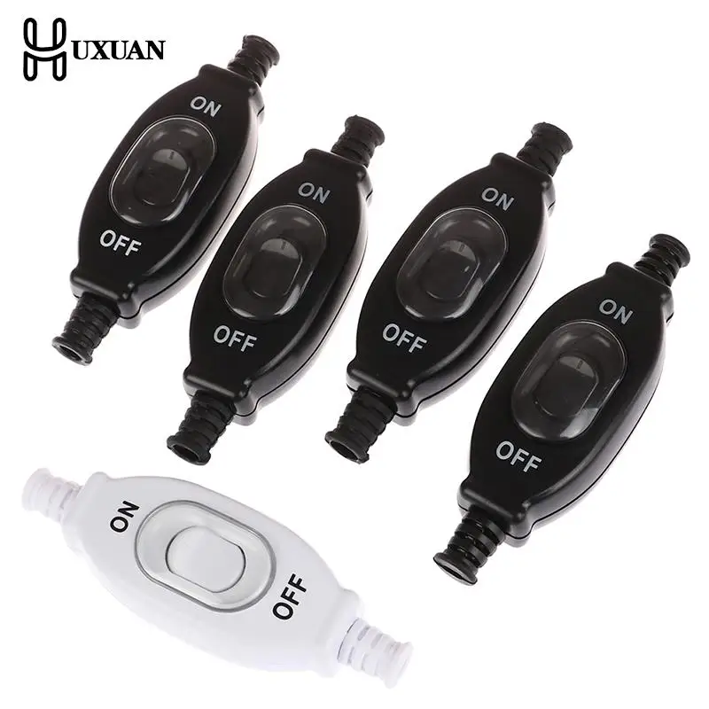 3A 250V On/Off Waterproof In Line Switch Cord Switch Round Wire Silver Contact Double Cut Switch ...