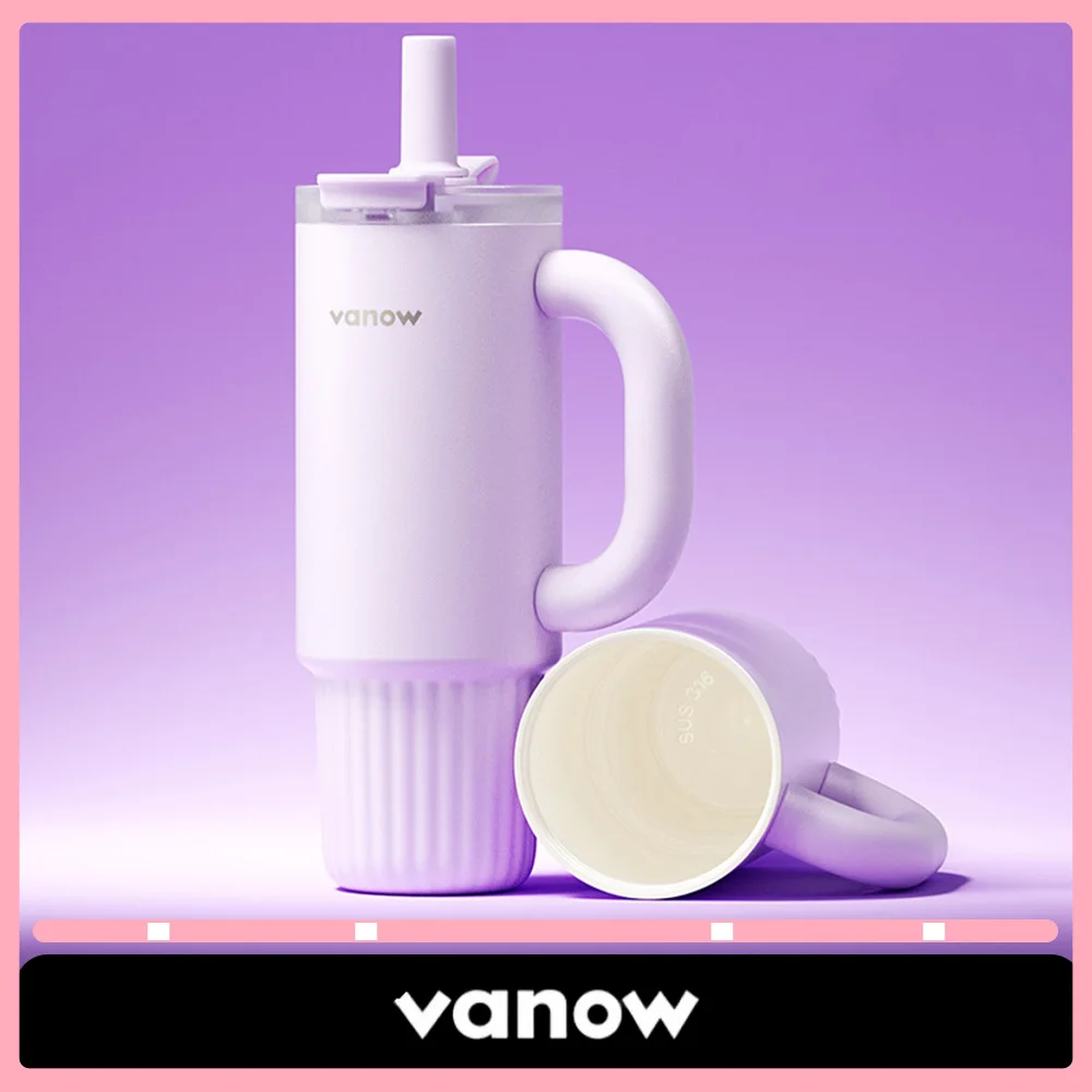 Vanow Big Mac Straw Integrated Type Water Cup Bottle Heay Preservation ...