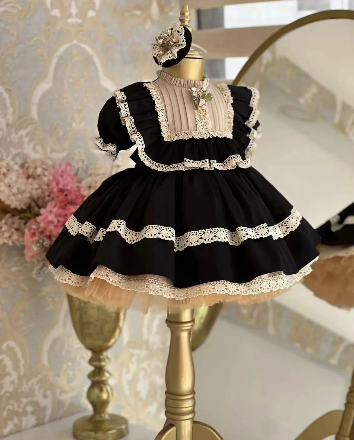 0-12Y-Baby-Girl-Summer-Black-Turkish-Vintage-Princess-Dress-for ...