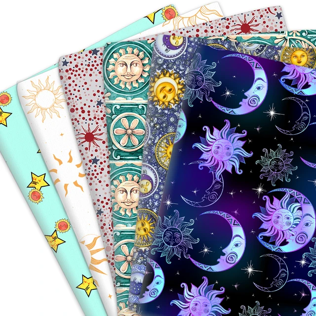 Sun Moon Star Celestial Fabric