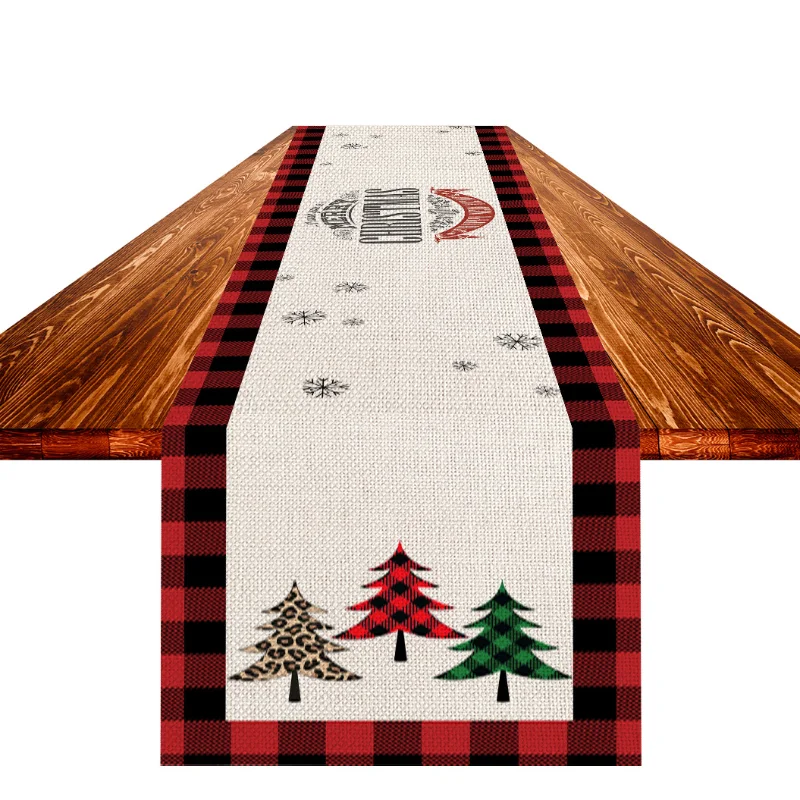 New Christmas Decoration Table Runner Linen Table Runner Home Kitchen ...