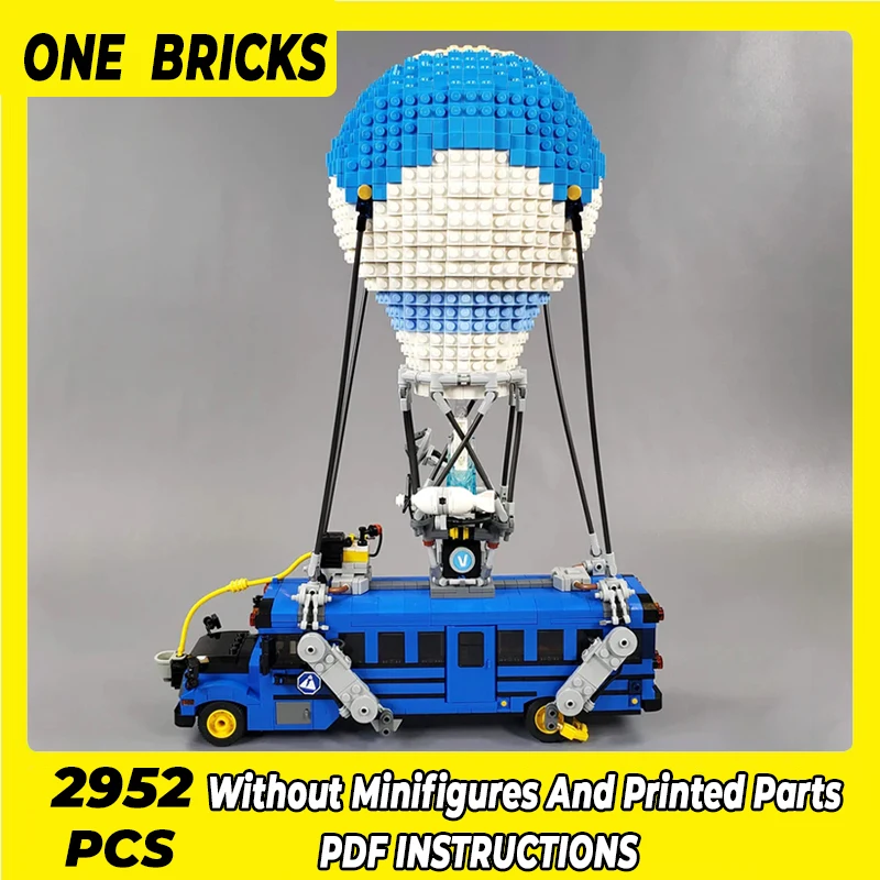 Bricks-Building-Model-Car-City-Bal-o-de-ar-quente-Combat-Bus-Tecnologia ...